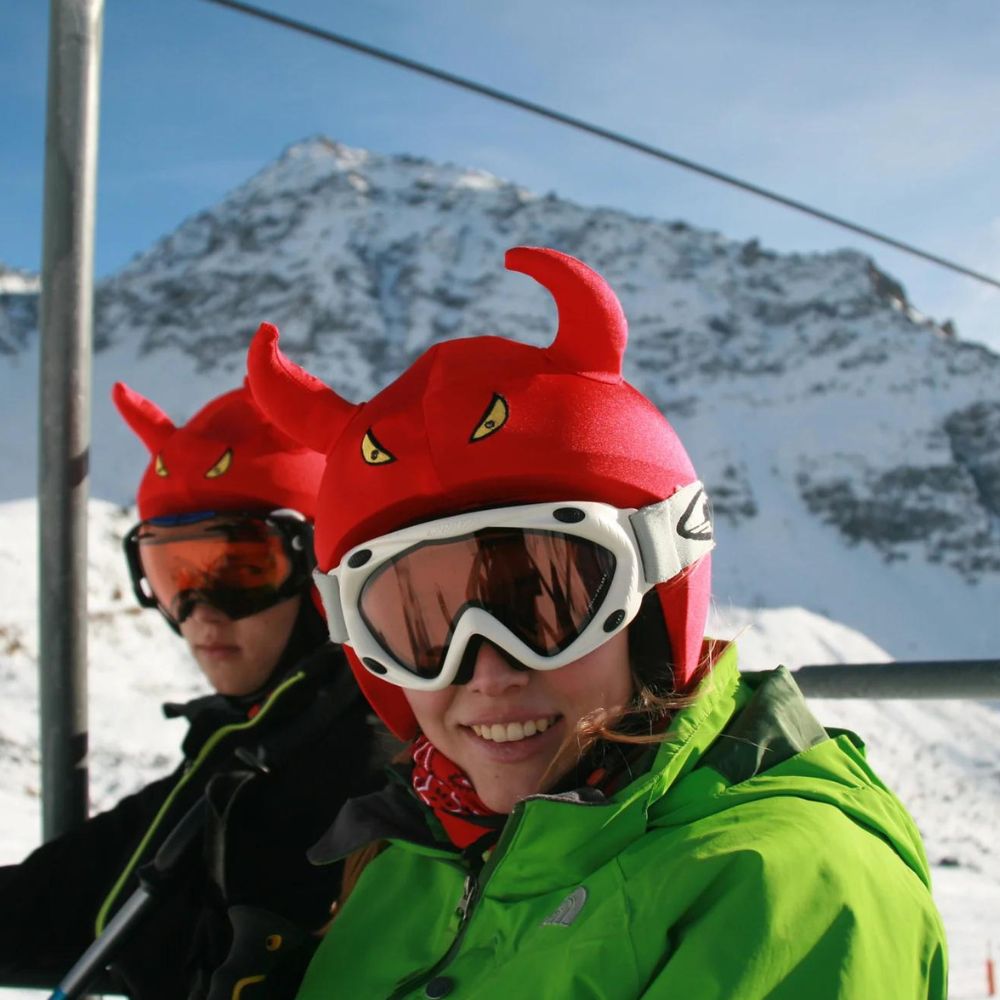 CoolCasc Devil LED Helmet Cover | Skiing Helmet Cover · Little Skiers