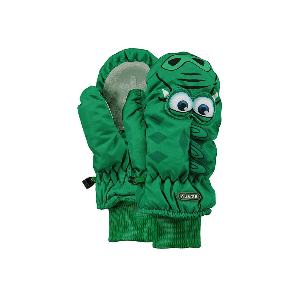 Barts Nylon Mitts 3D Green | Barts Crocodile Kids Ski Mittens | Kids ...